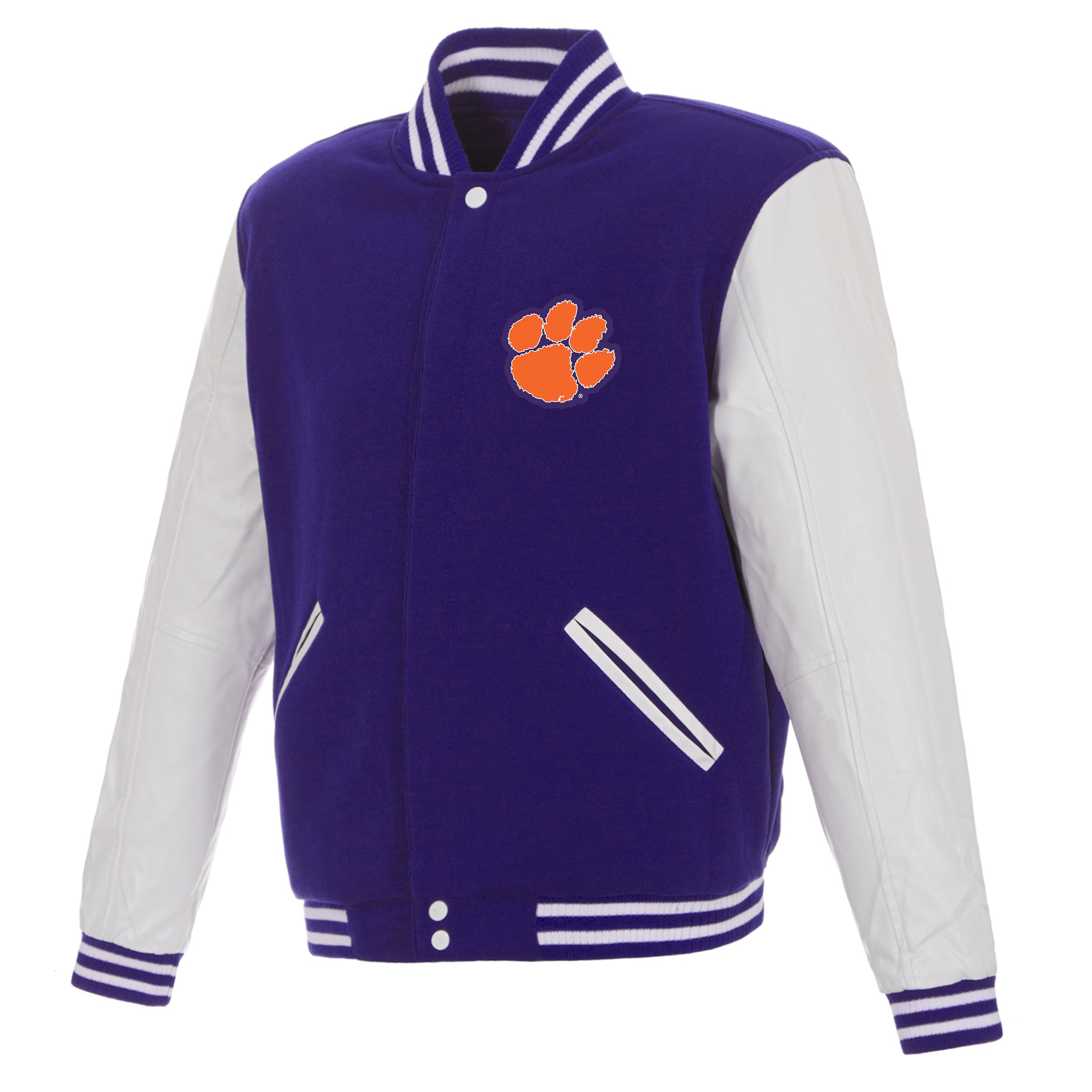 Clemson University Reversible Varsity Jacket – JH Design Group